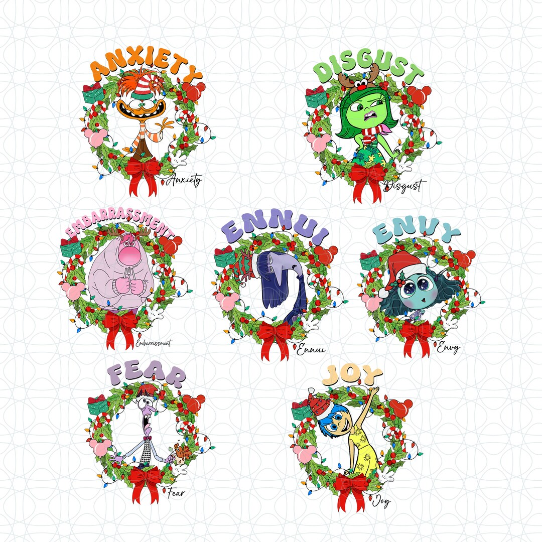 Christmas Inside Out Png Bundle Disney Inside Out Characters Christmas ...