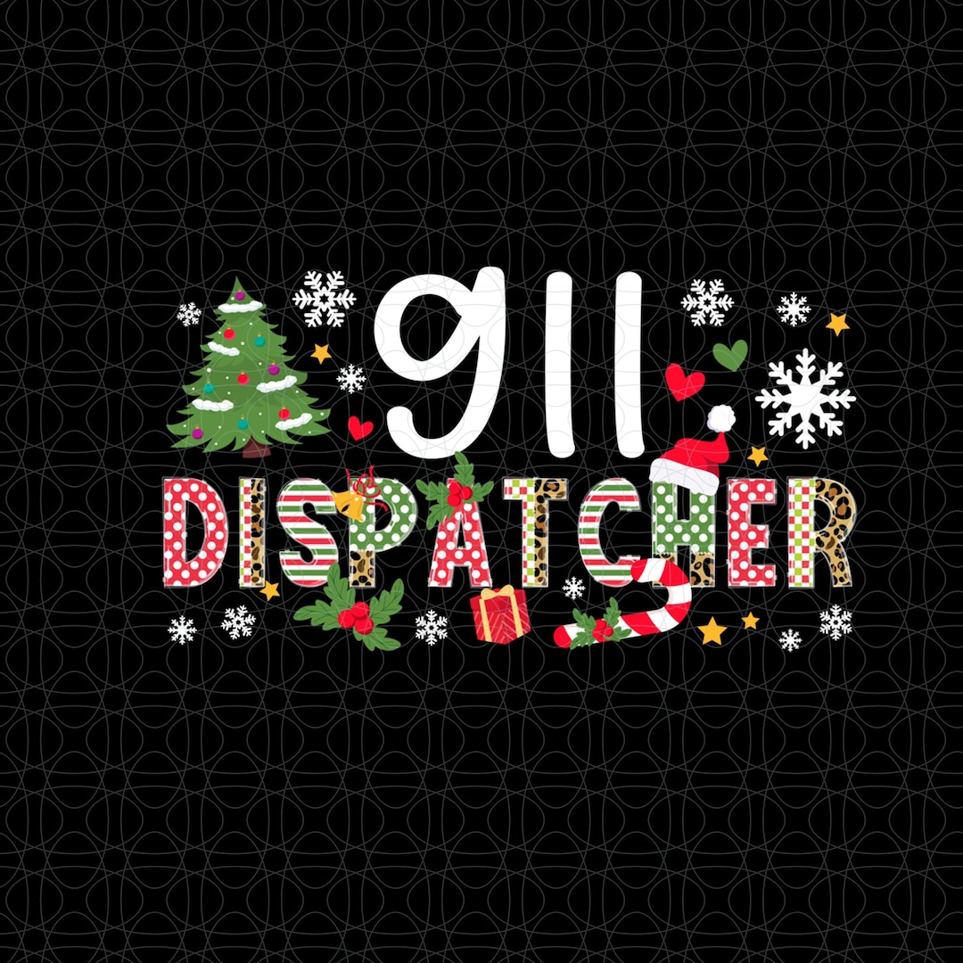 Merry 911 Dispatcher Christmas Png, Xmas Dispatcher Png, Christmas ...