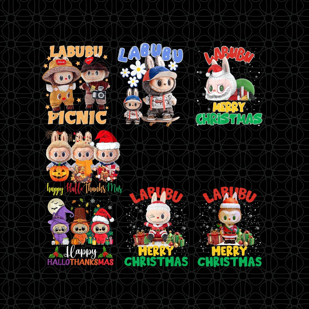 Labubu Natal PNG Bundle, Labubu Bonito, Labubu Amantes Natal, Natal ...