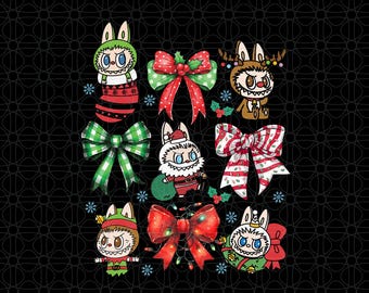 Labubu Merry Christmas Bundle Png, Labubu Christmas Gift Png, Labubu ...