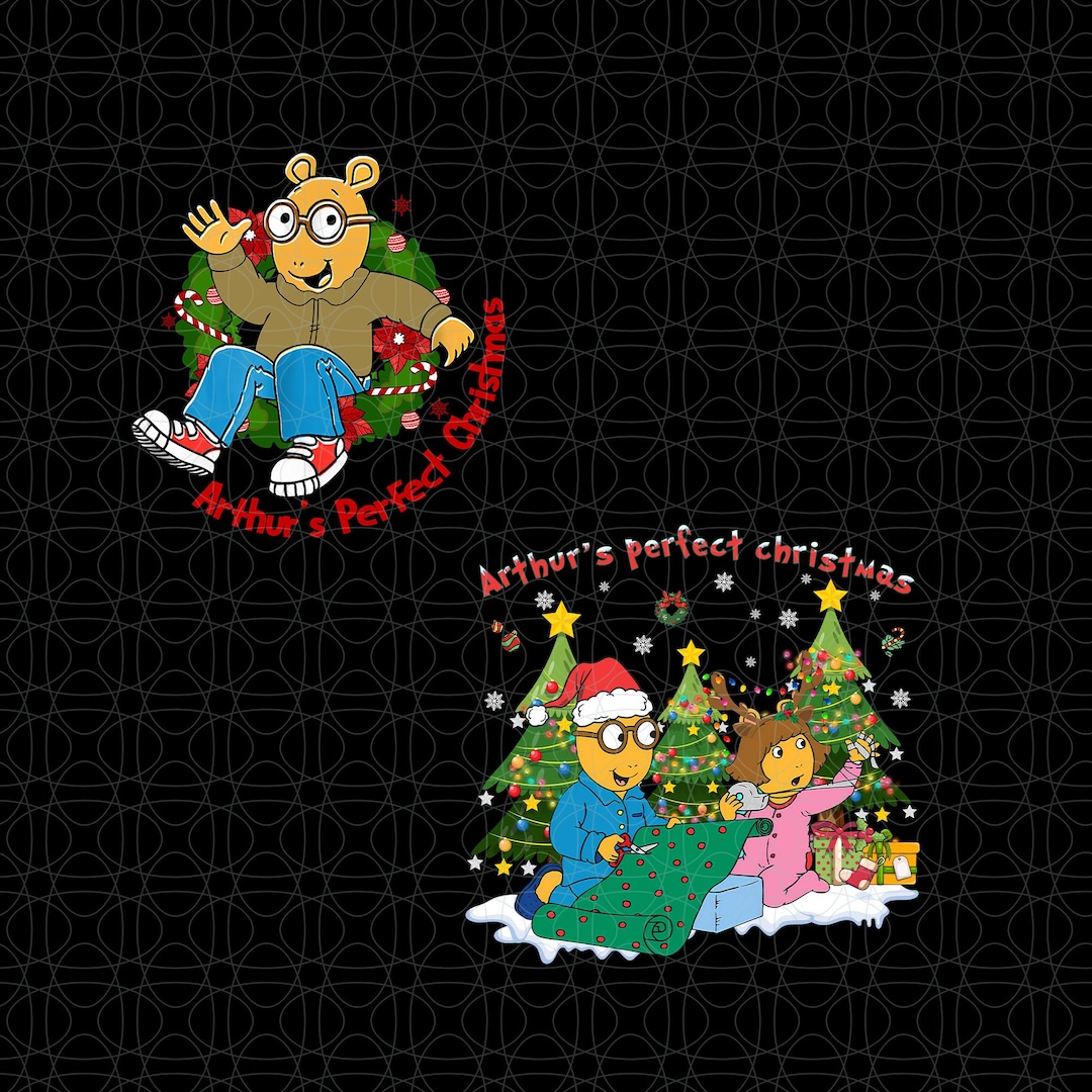 Arthur and DW Bow Arthur's Perfect Christmas Png, Cartoon Christmas Png ...