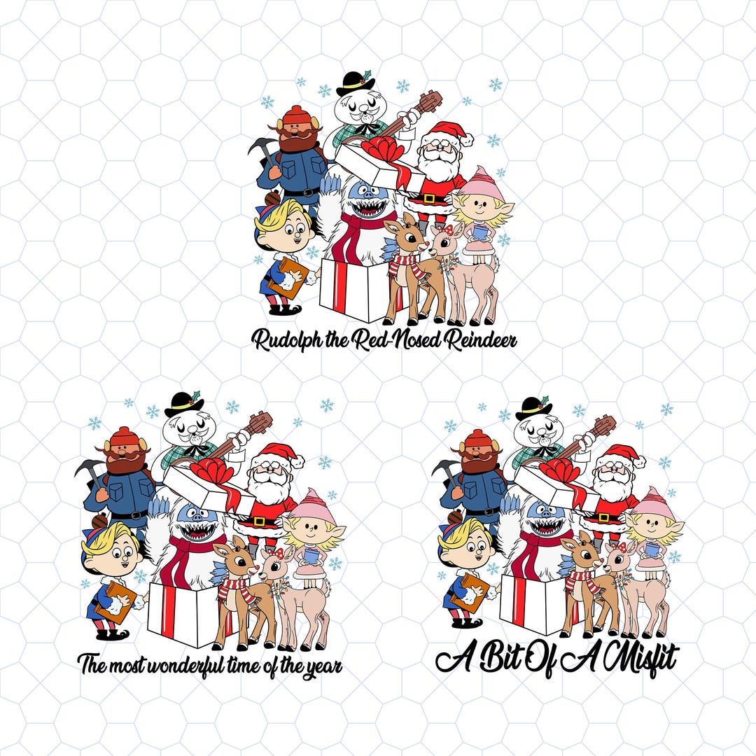 A Bit of A Misfit Rudolph the Red Nosed Reindeer Merry Christmas Png ...