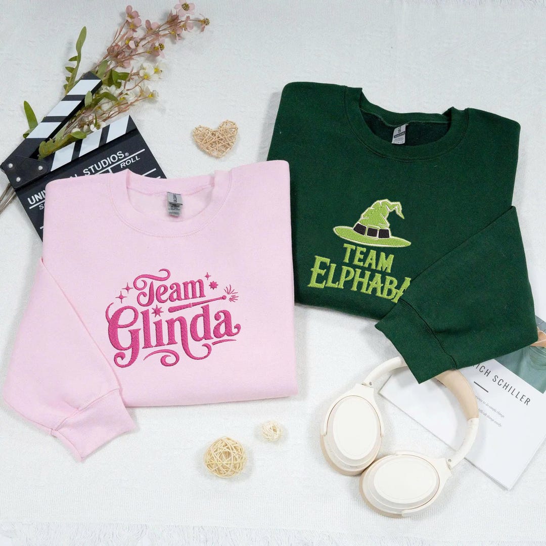 Team Glinda, Team Elphaba Embroidery Sweatshirt, Wicked Changed for ...