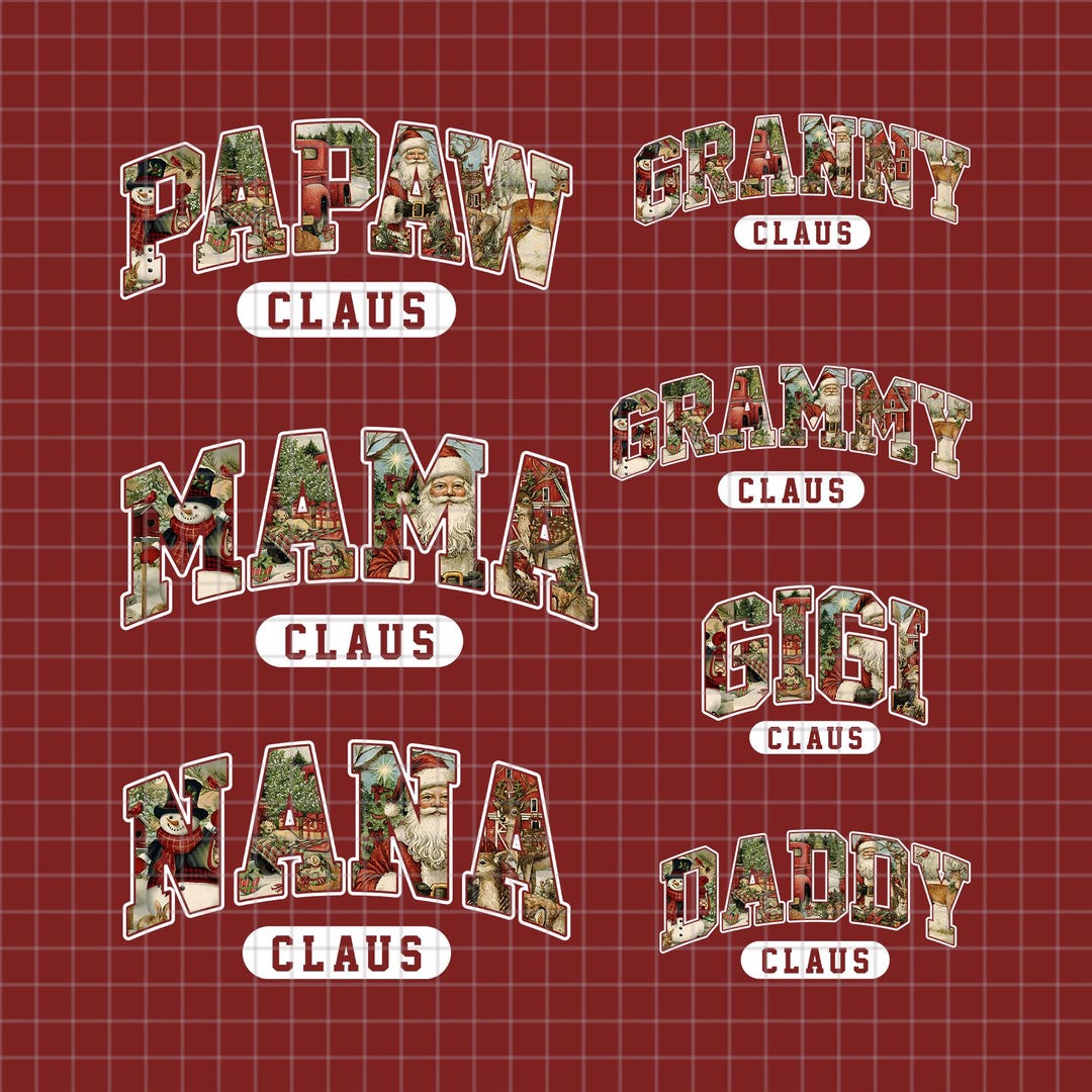 Santa Claus Family Png Bundle, Christmas Png, Santa PNG, Family ...