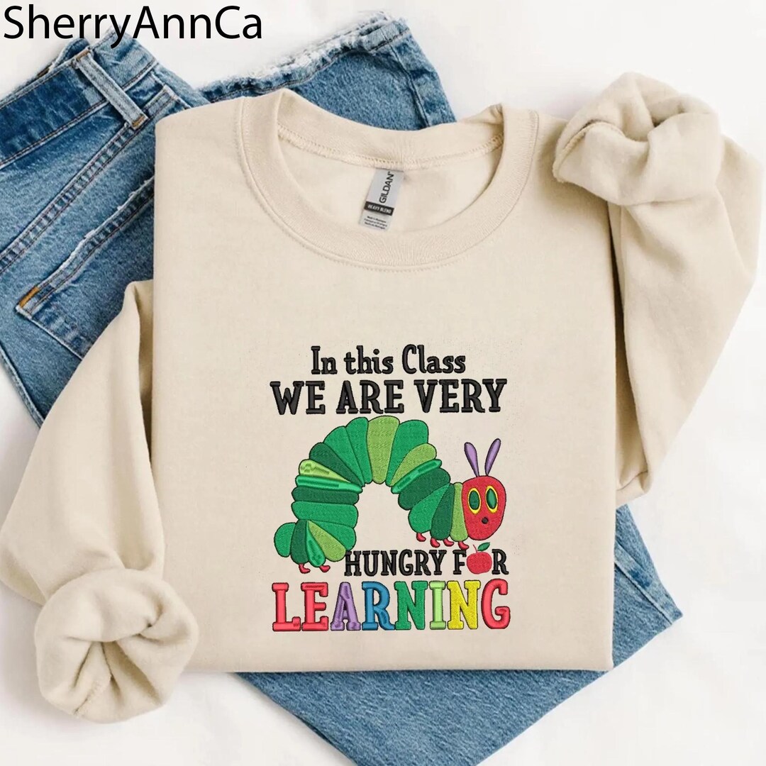 Hungry Caterpillar Embroidered Sweatshirt, Very Hungry Caterpillar ...