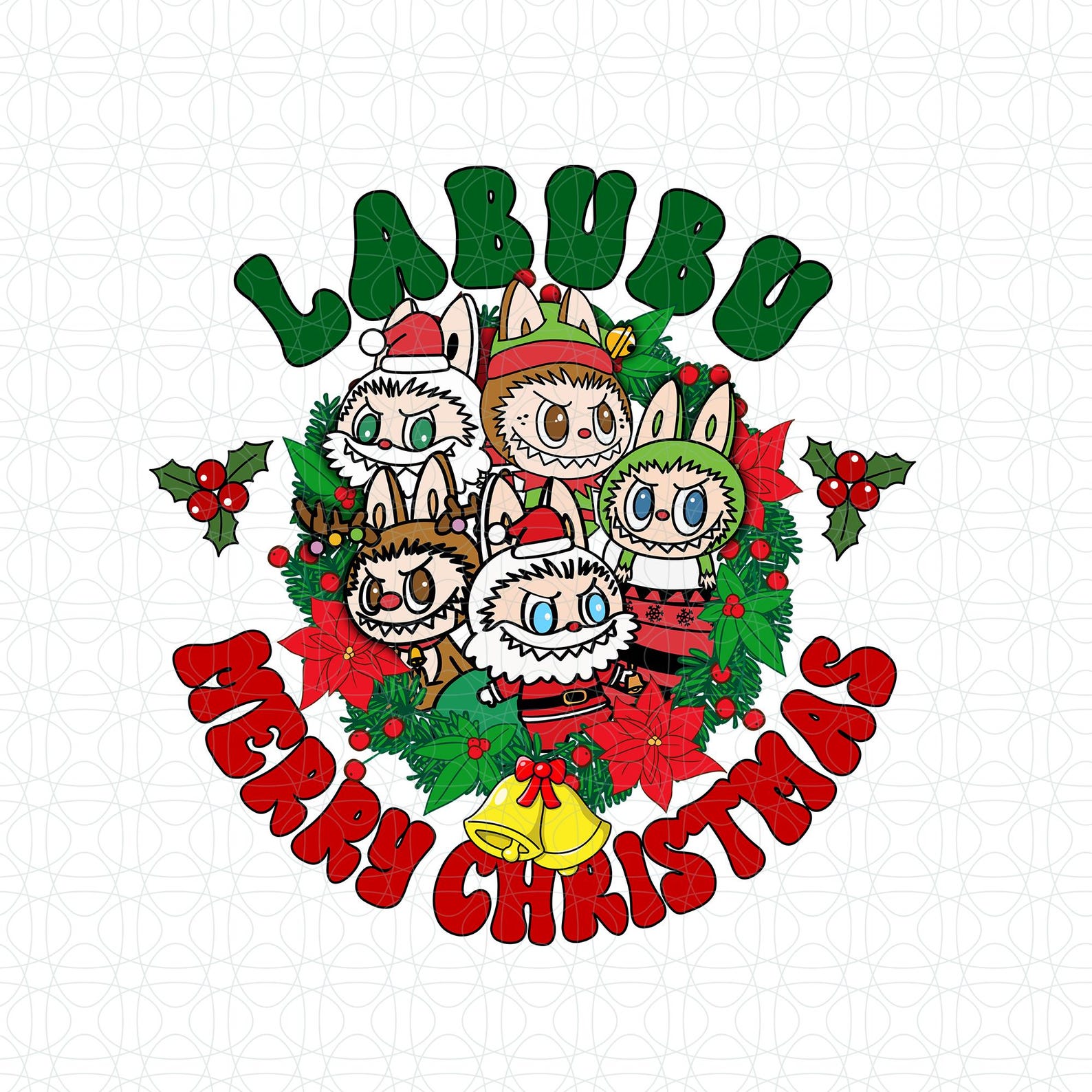 Merry Christmas Labubu Png, Labubu Monster Png, Labubu Christmas Png ...