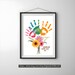 Mothers's Day Handprint Craft Art Birthday Activity Floral Bouquet ...