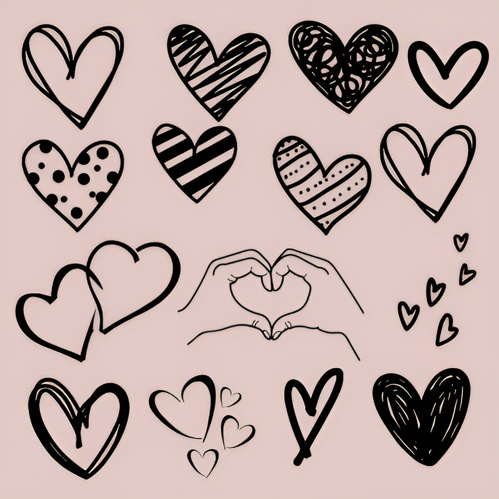 Heart Svg Bundle, Heart Svg, Hand Drawn Heart Svg, Open Heart Svg ...