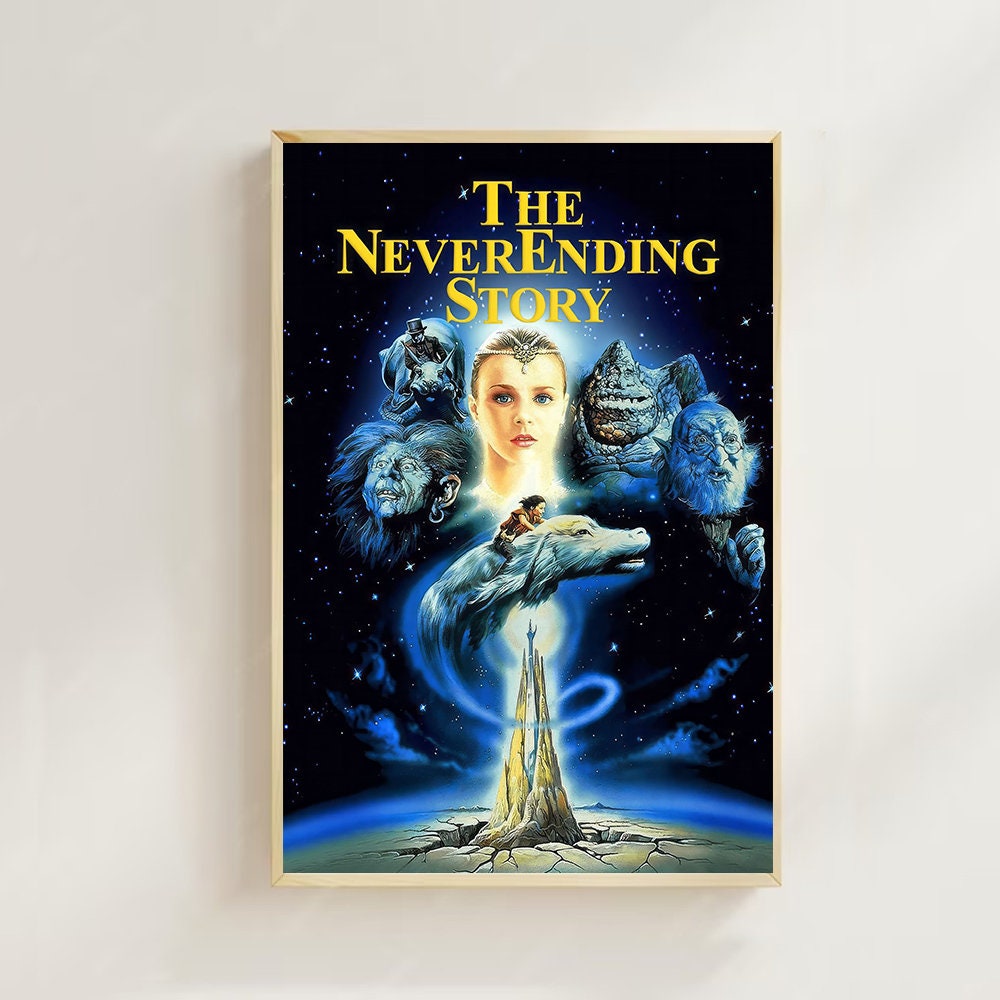 The Neverending Story (1984) Movie Poster: Vintage Canvas Art Print ...