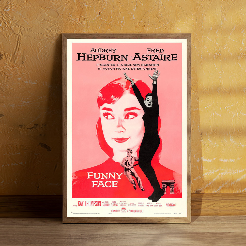 Audrey Hepburn Funny Face Movie Poster Art Print Room Decor Wall Art Poster Gift Film Fan