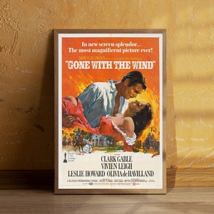 Gone With the Wind- Movie Poster (regular Style) Art Prints,home Decor ...