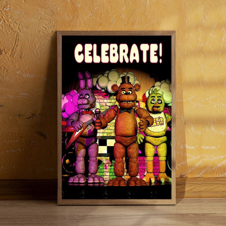 Five Nights at Freddy's affiche de film style classique, impressions d'art, décoration d ...