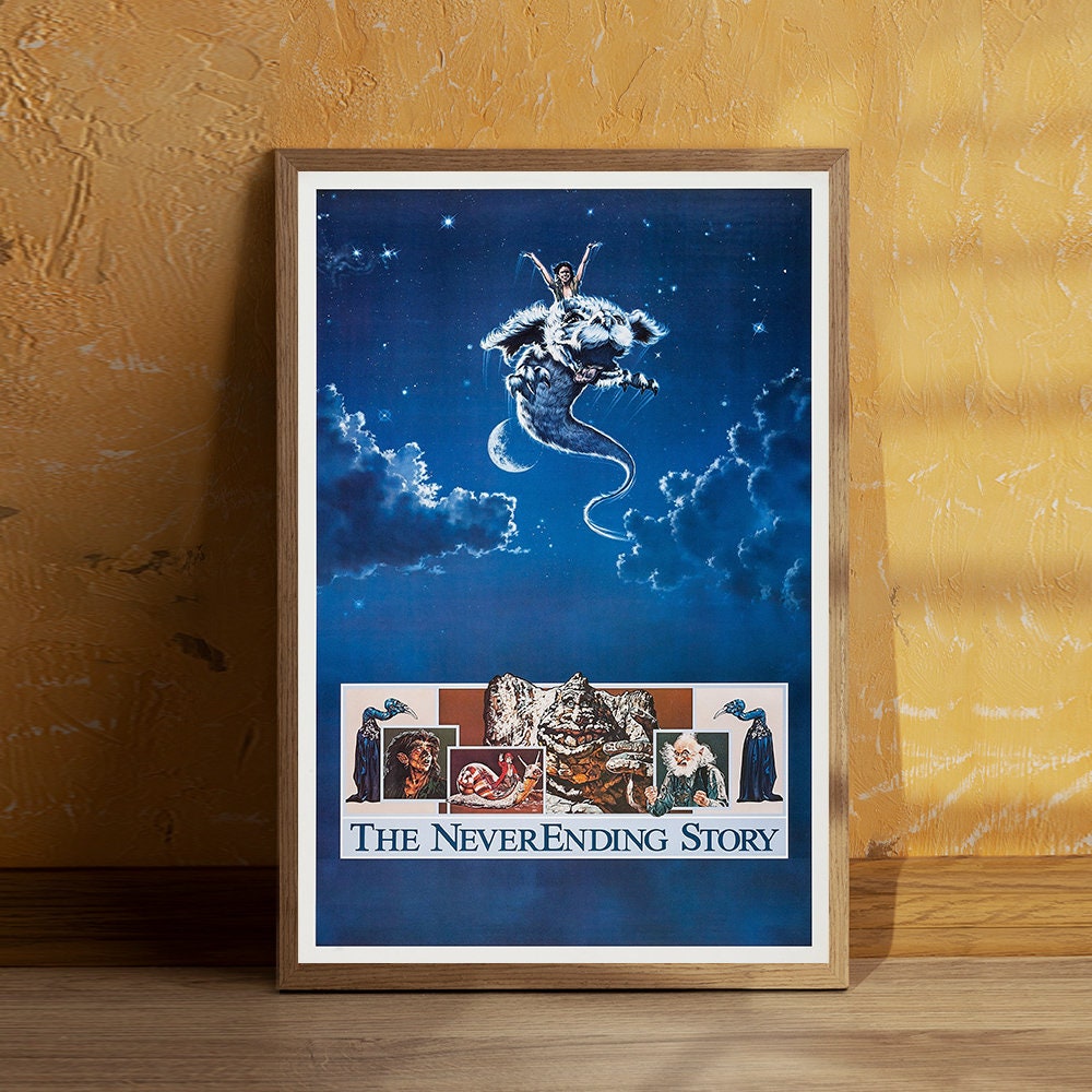 The Neverending Story (1984) Movie Poster: Vintage Canvas Art Print ...