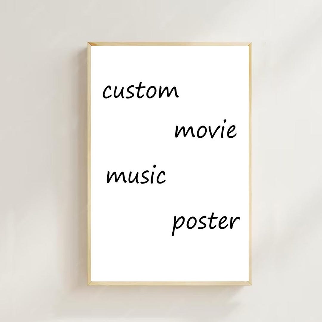 Custom Movie Music Canvas Poster: Personalized Art Print,room Decor ...