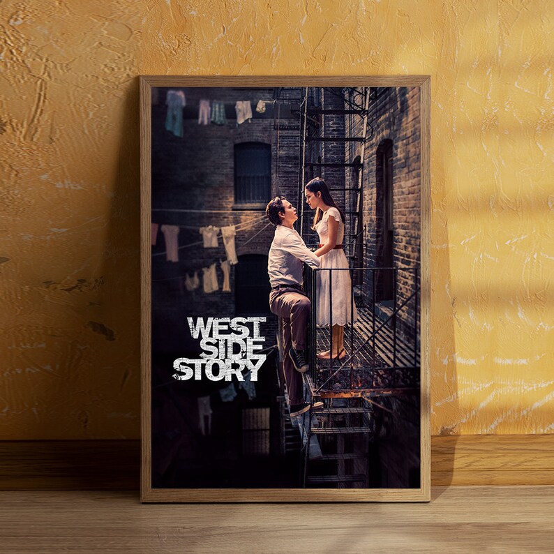 West Side Story (2021) Movie Poster: Vintage Film Art Canvas Print,room ...