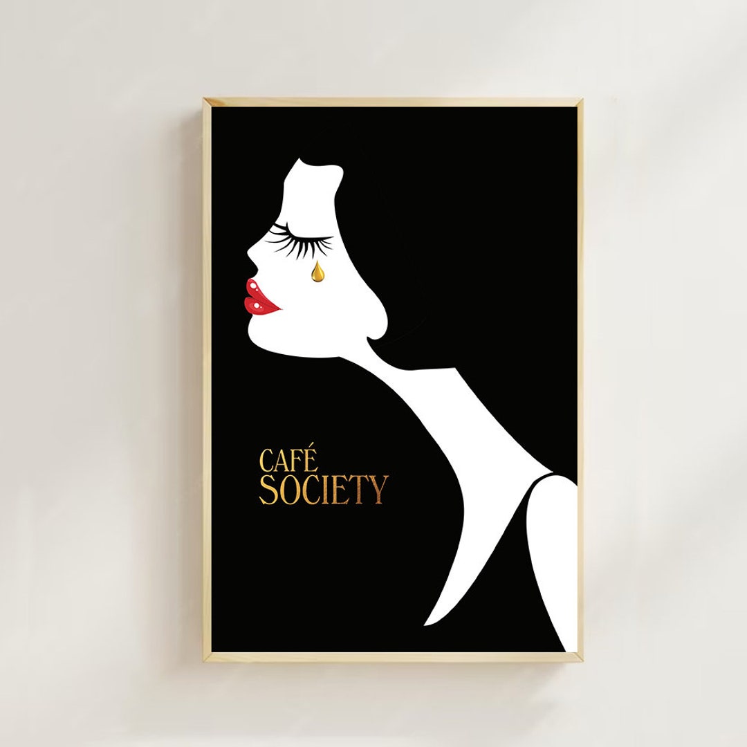 Café Society Movie Poster: Art Deco Canvas Print,room Decor,wall Art ...
