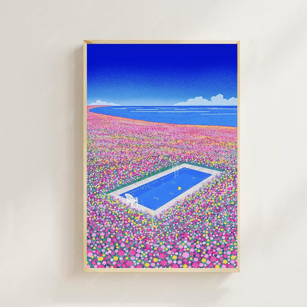 Hiroshi Nagai Pool Poster (regular Style) Art Prints,home Decor,vintage ...