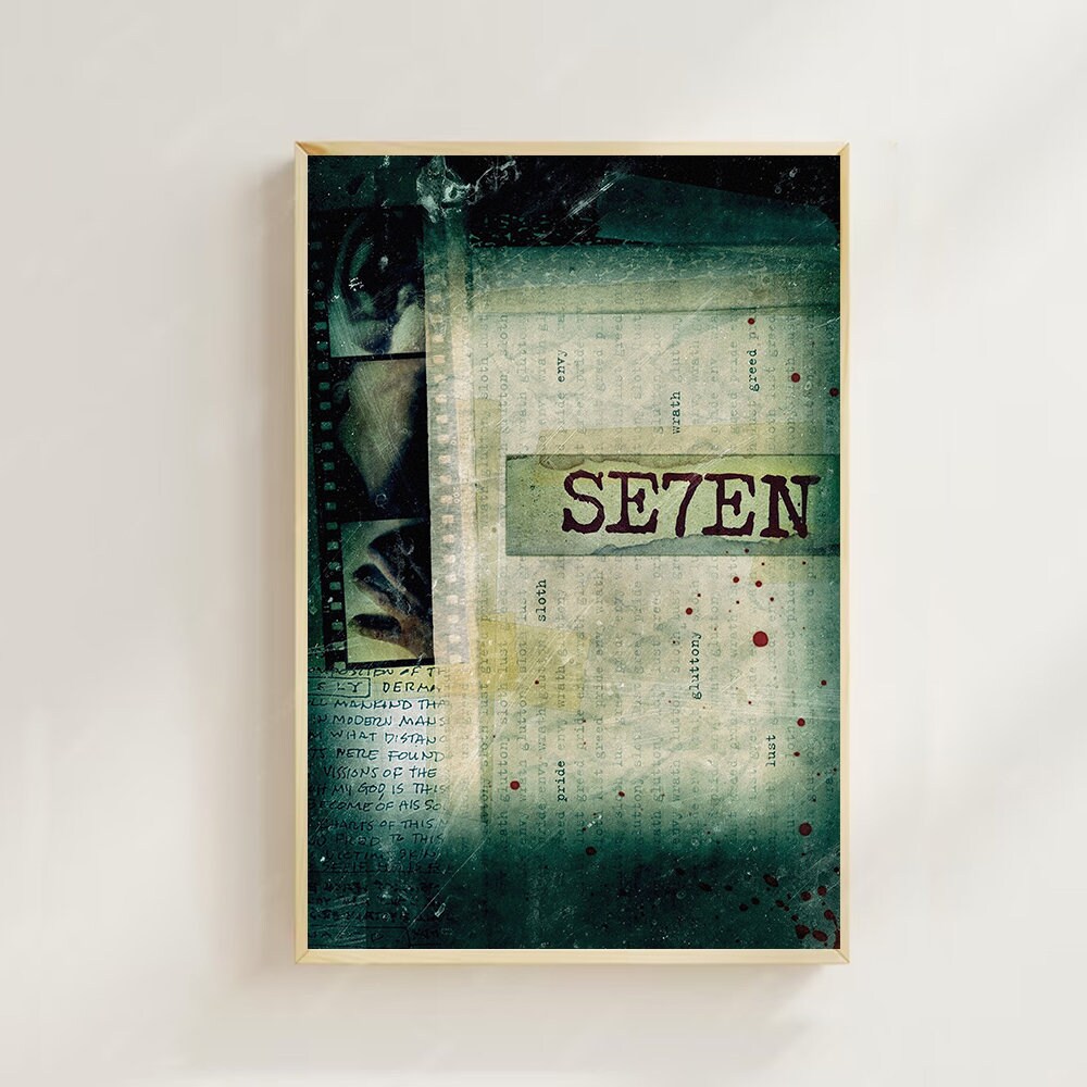 Se7en Movie Poster regular Style Art Printshome Decor Art - Etsy
