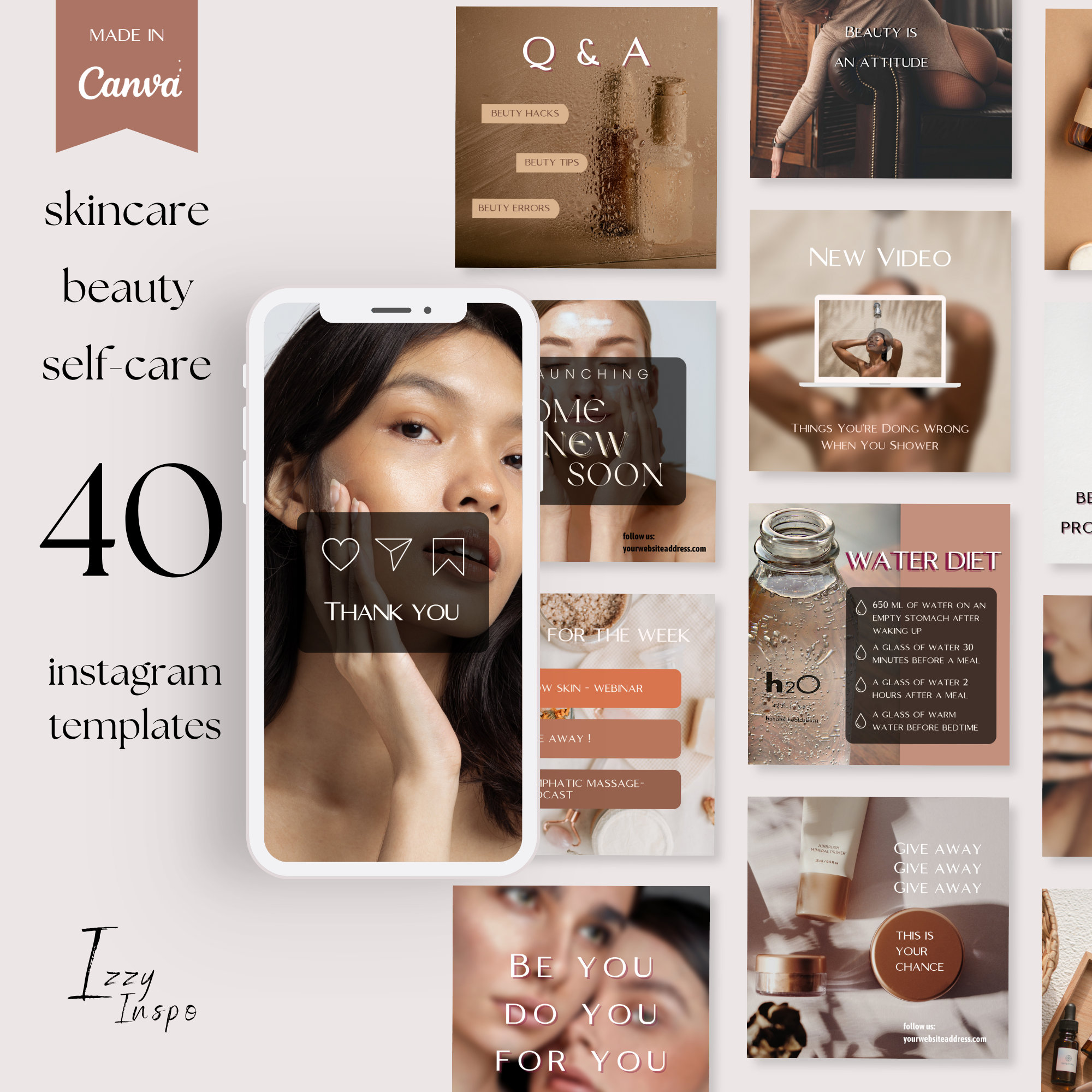 Skincare Instagram Post Templates, Esthetician Instagram Templates ...