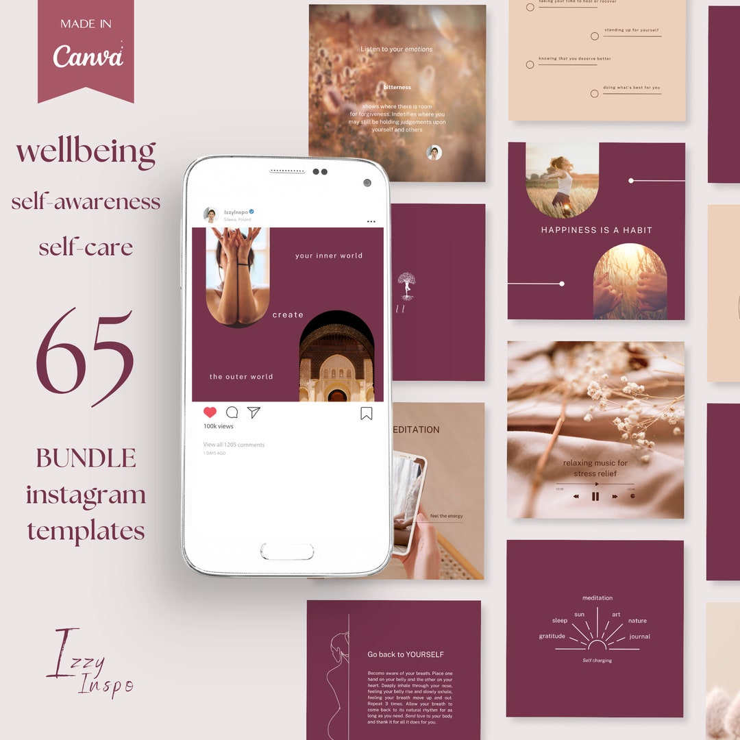 Self-care Instagram Post Templates Wellbeing Post Wellbeing - Etsy