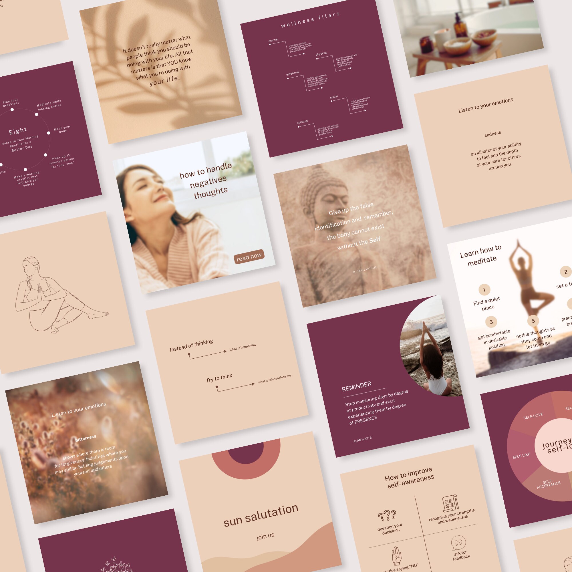 Self-care Instagram Post Templates Wellbeing Post Wellbeing - Etsy