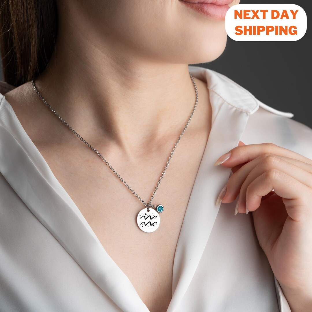 Personalized Zodiac Necklace Custom Jewelry Celestial Zodiac Sign ...