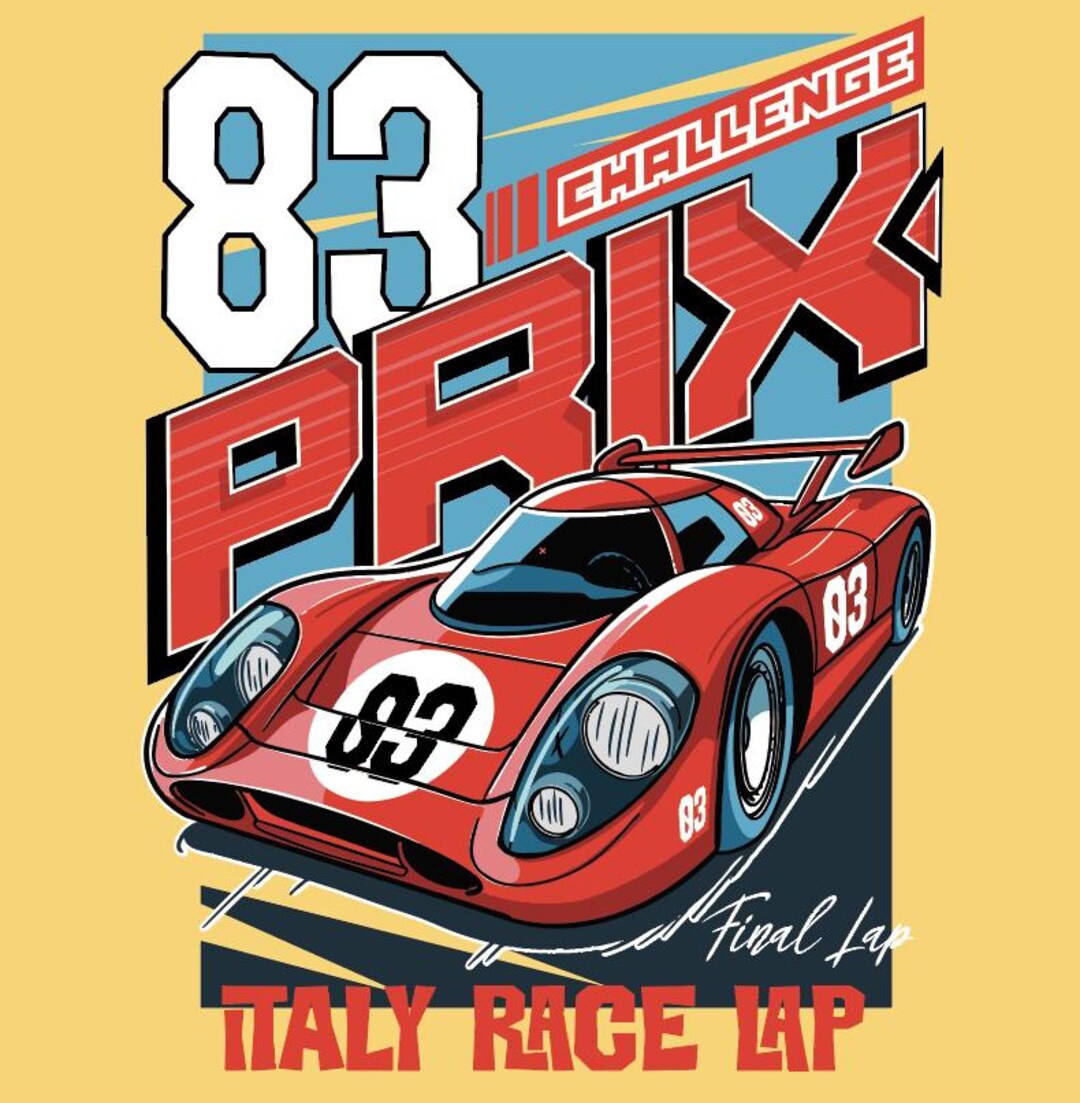 Cartoon Super Race Car Illustration EPS. PDF. AI. Big Size 300 Dpi - Etsy