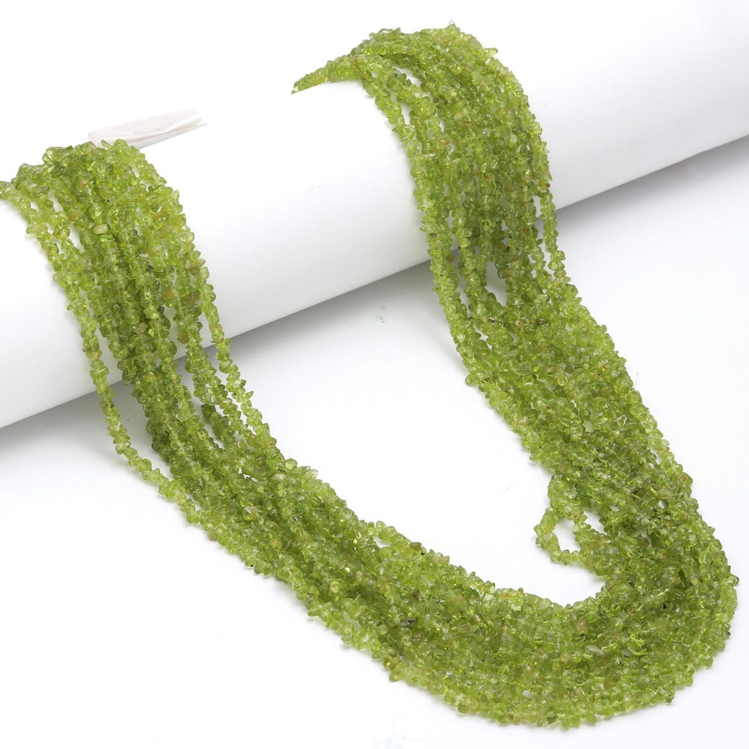 Peridot Uncut Chip Beads, Natural Green Peridot Smooth Raw Rough Bead ...