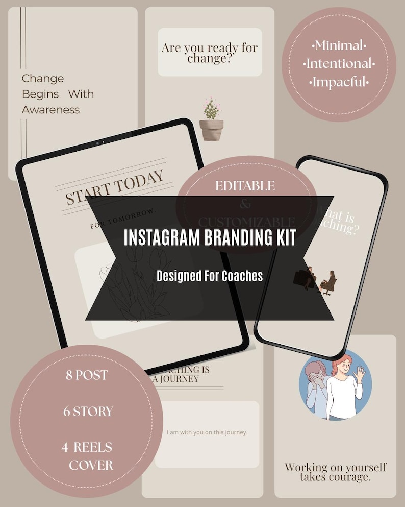 Editable Canva Templates for New Coaches | Instagram Branding Kit ...