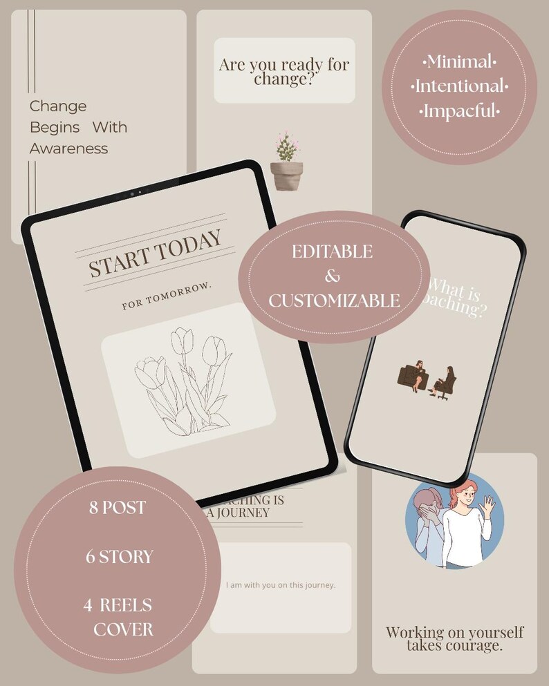 Editable Canva Templates for New Coaches | Instagram Branding Kit ...