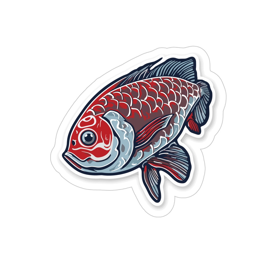 Splendid Alfonsino (kinmedai) Transparent Outdoor Stickers, Die-cut ...