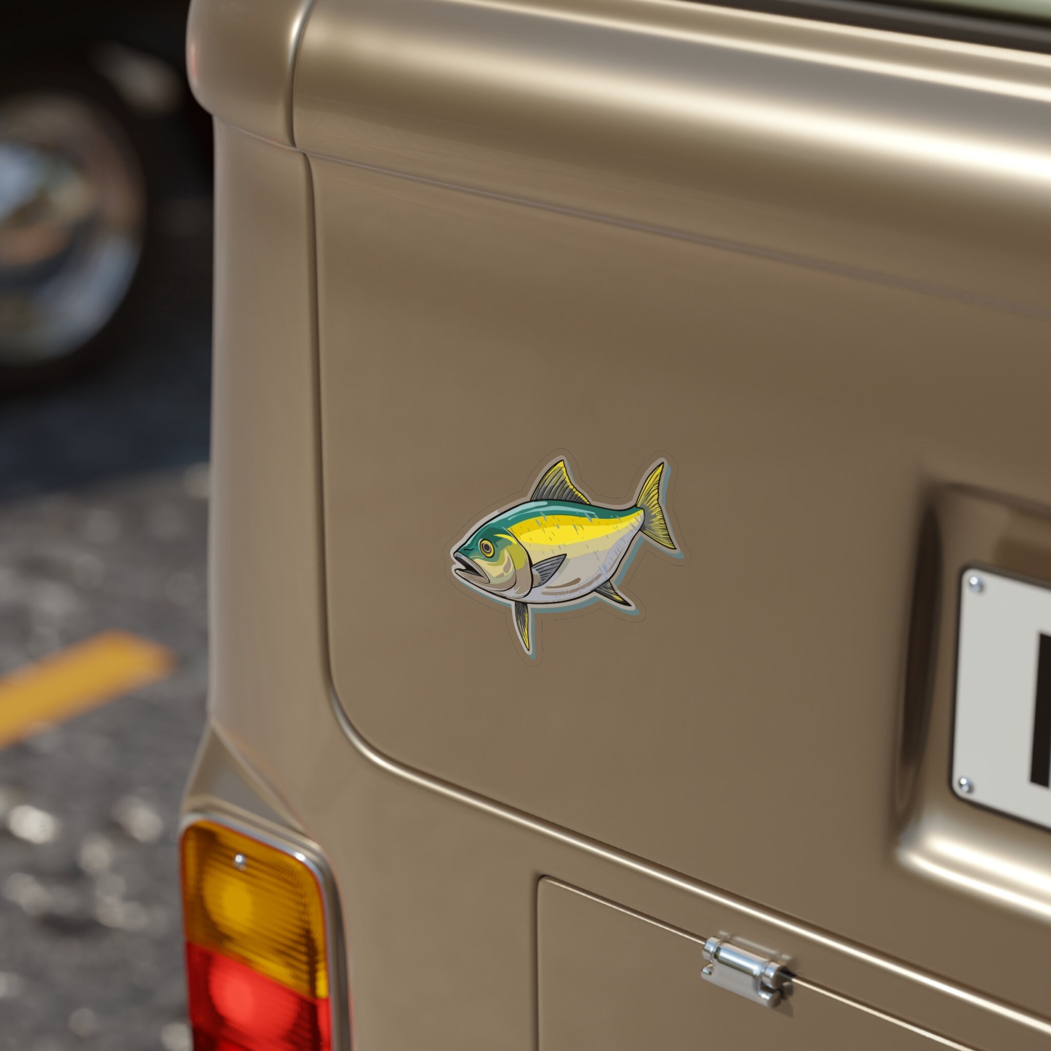 Japanese Amberjack (hamachi) Transparent Outdoor Stickers, Die-cut ...