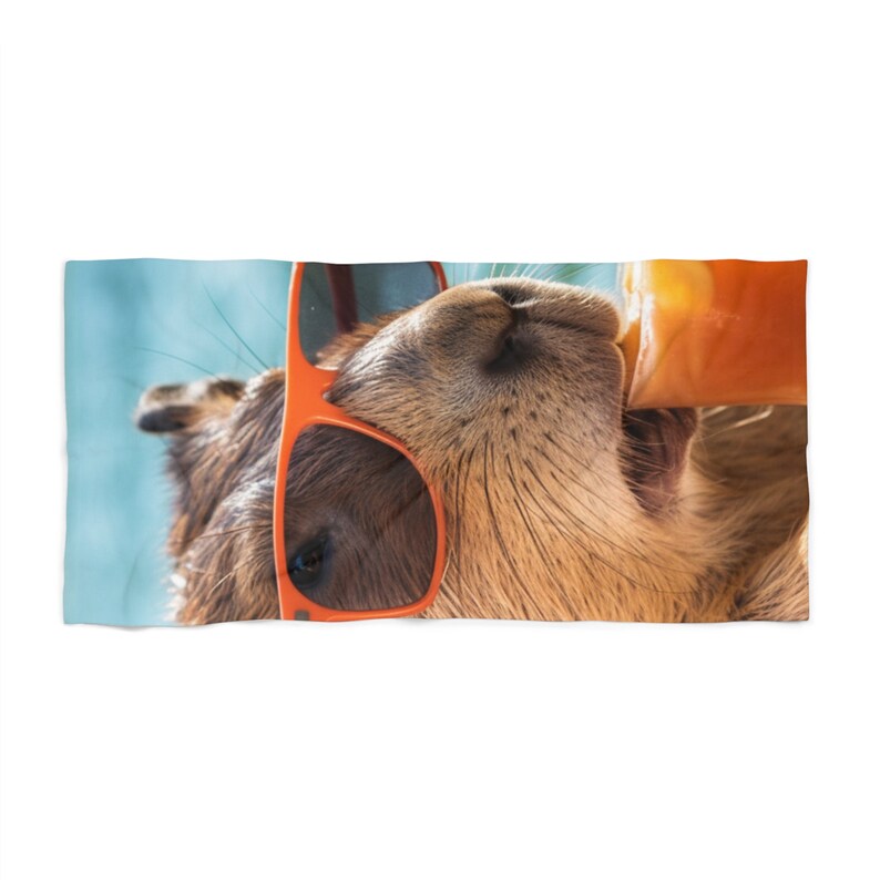 Cool Capybara Beach Towel - Etsy
