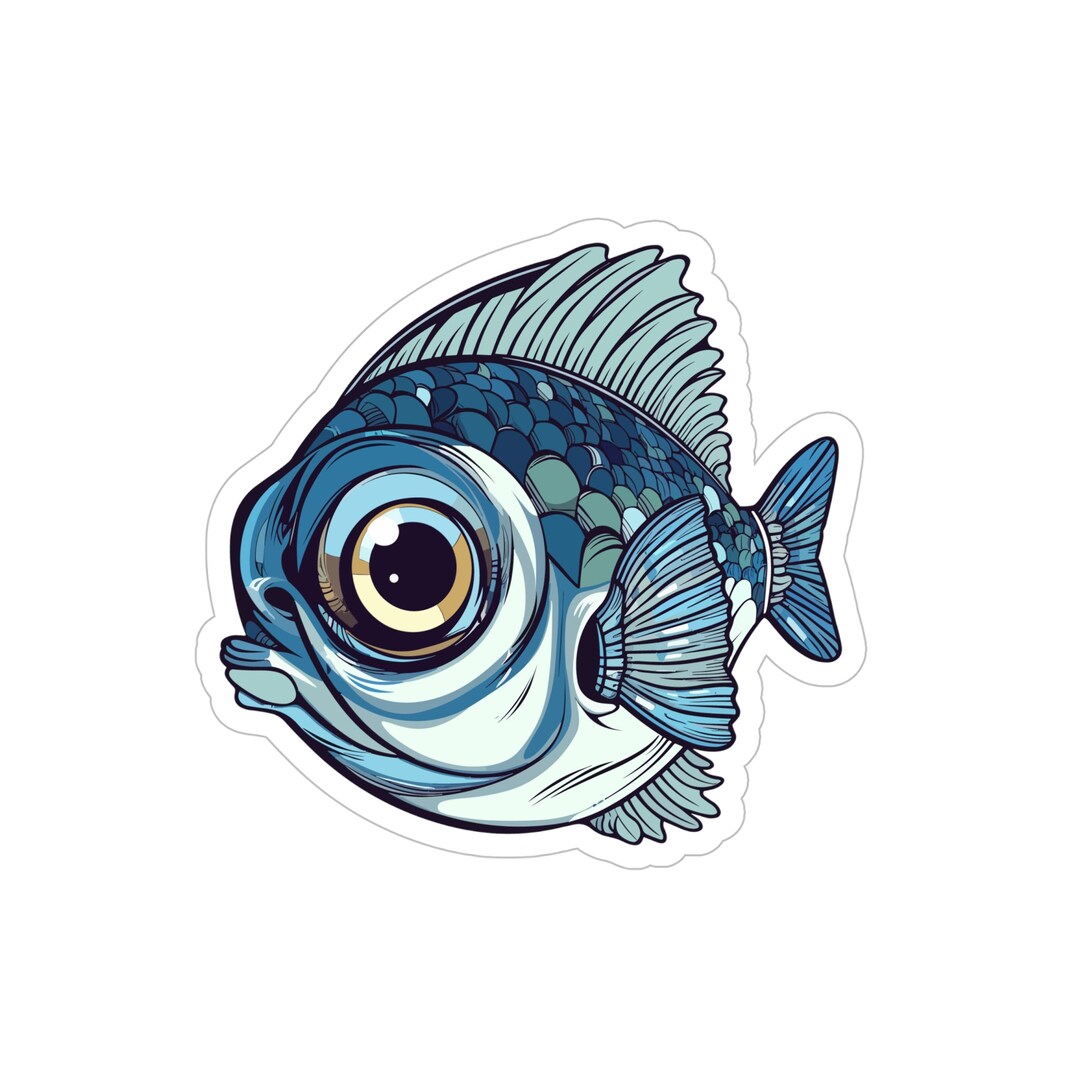 Grumpy Big Eye Emperor Transparent Outdoor Stickers, Die-cut, 1pcs - Etsy