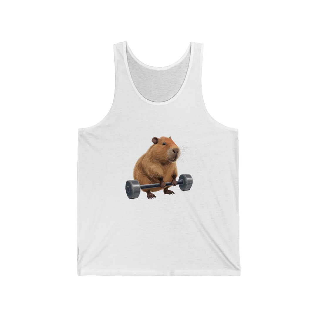 Gym Capybara Unisex Jersey Tank, Gym Gift. - Etsy