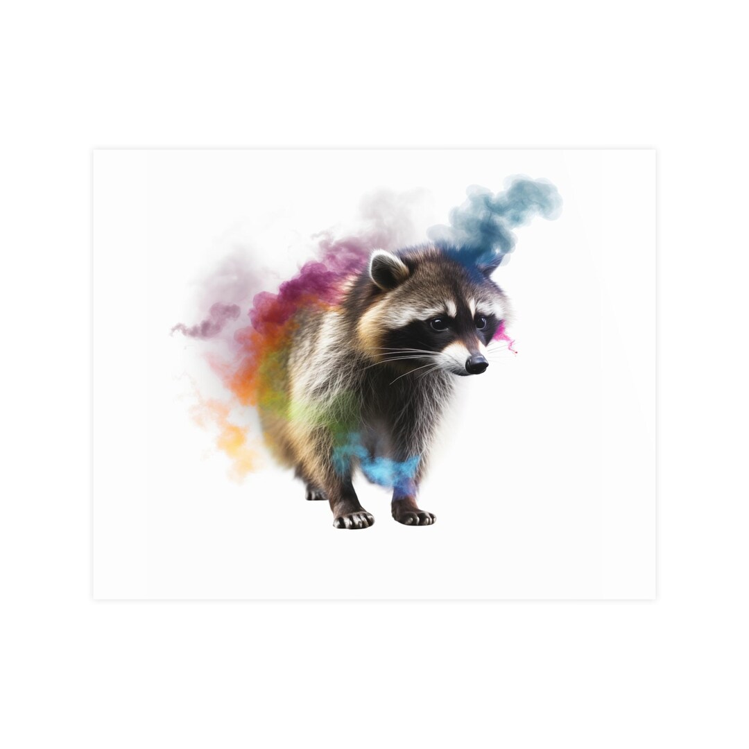 Majestic Racoon Horizontal Matte Posters, Wall Art - Etsy