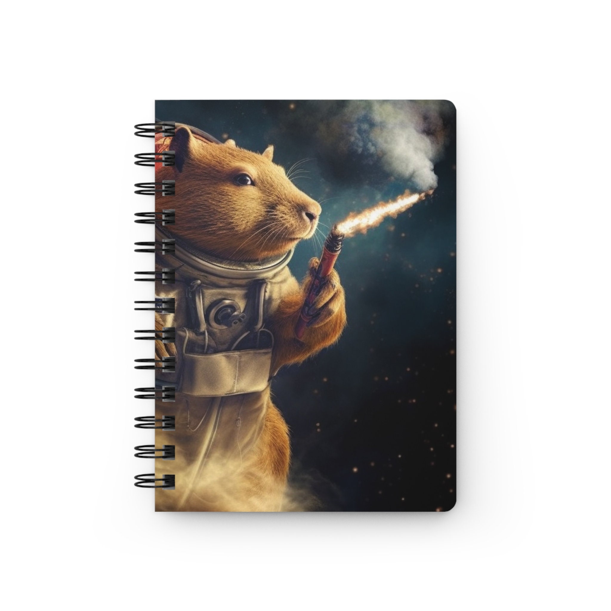 Space Capybara Spiral Bound Journal - Etsy