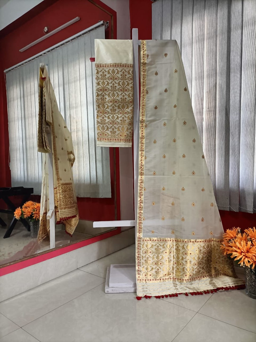 Assam Silk Mekhela Chadar for Women - Etsy