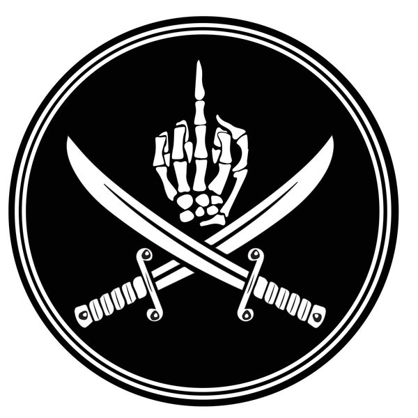 Pirate Middle Finger Svg - Etsy