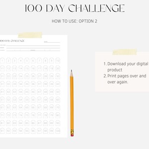 100 Days Challenge, 100 Days Tracker, Notability Template, Saving ...