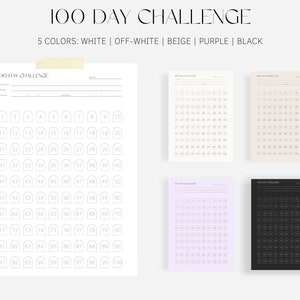 100 Days Challenge, 100 Days Tracker, Notability Template, Saving ...