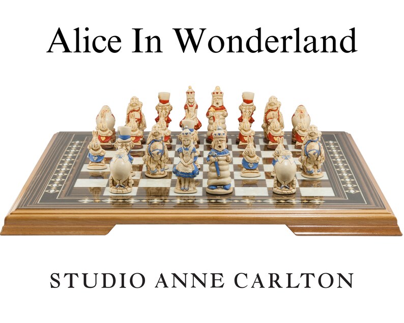 Premium Literary Themed Chess Pieces - Alice in Wonderland, Hand ...
