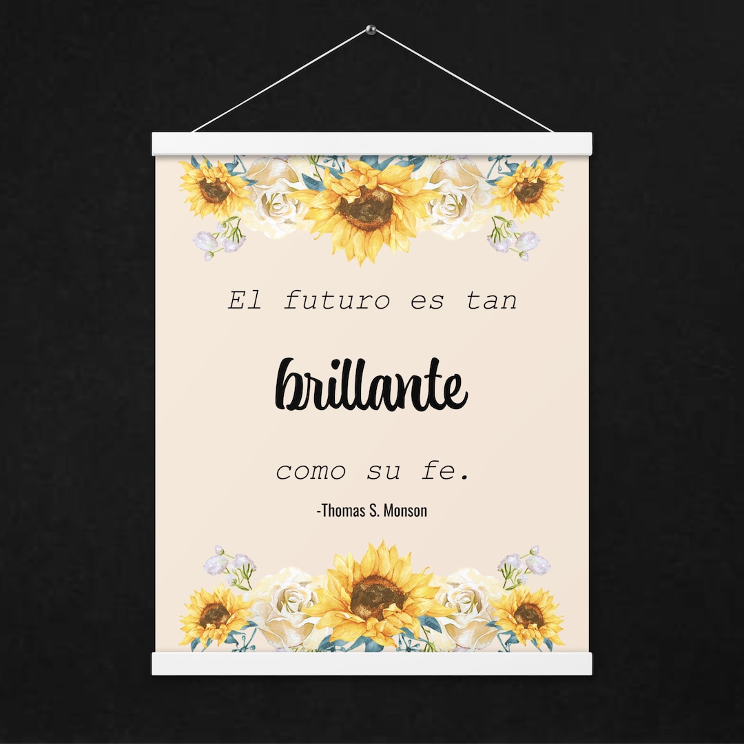 El Futuro Es Tan Brillante Como Su Fe Póster - Etsy