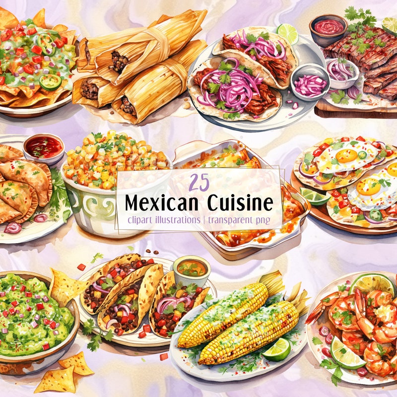 Mexican Food Clipart - Etsy