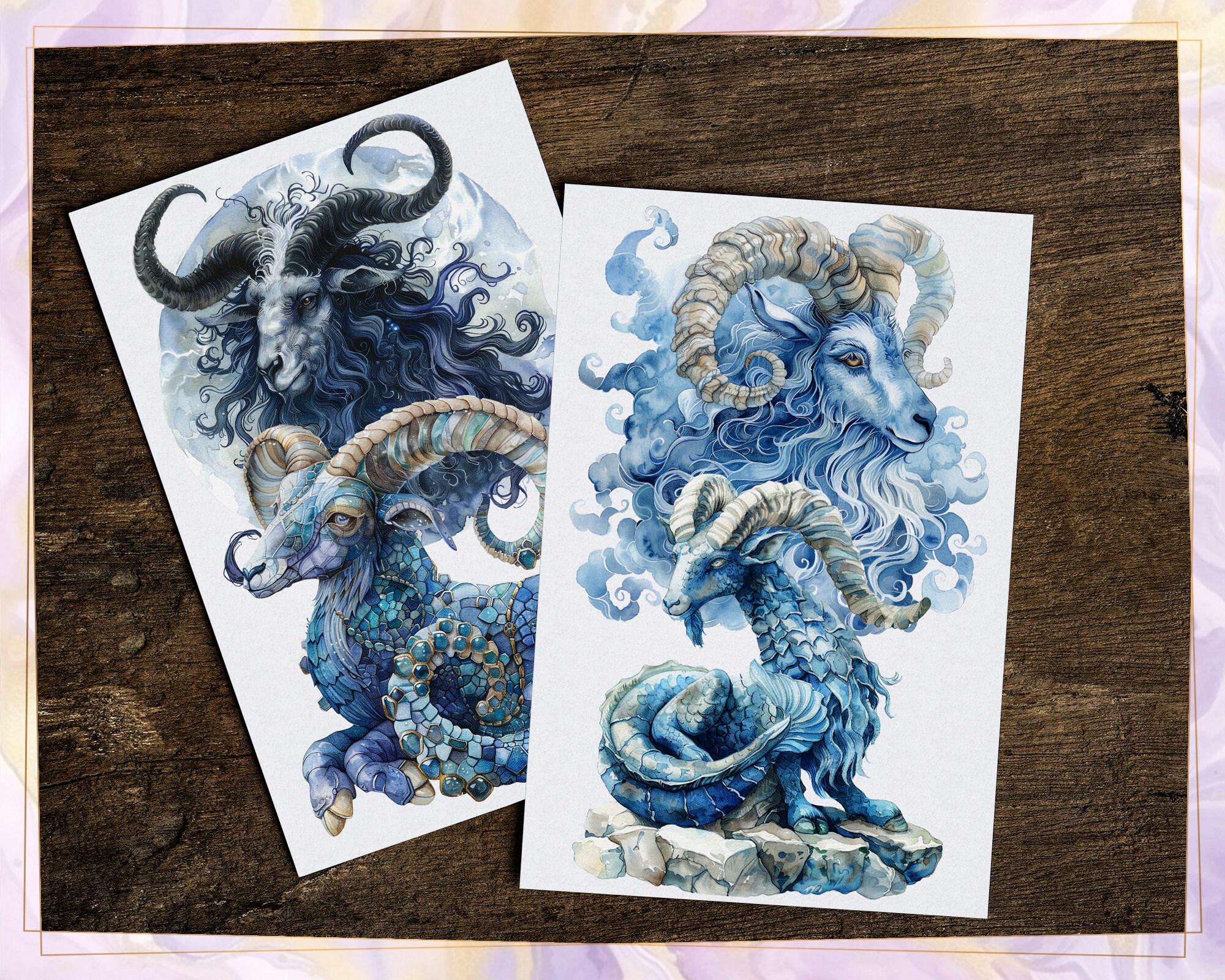 Capricorn Illustrations. Birthday Zodiac Astrology Sign, Earth Sign ...