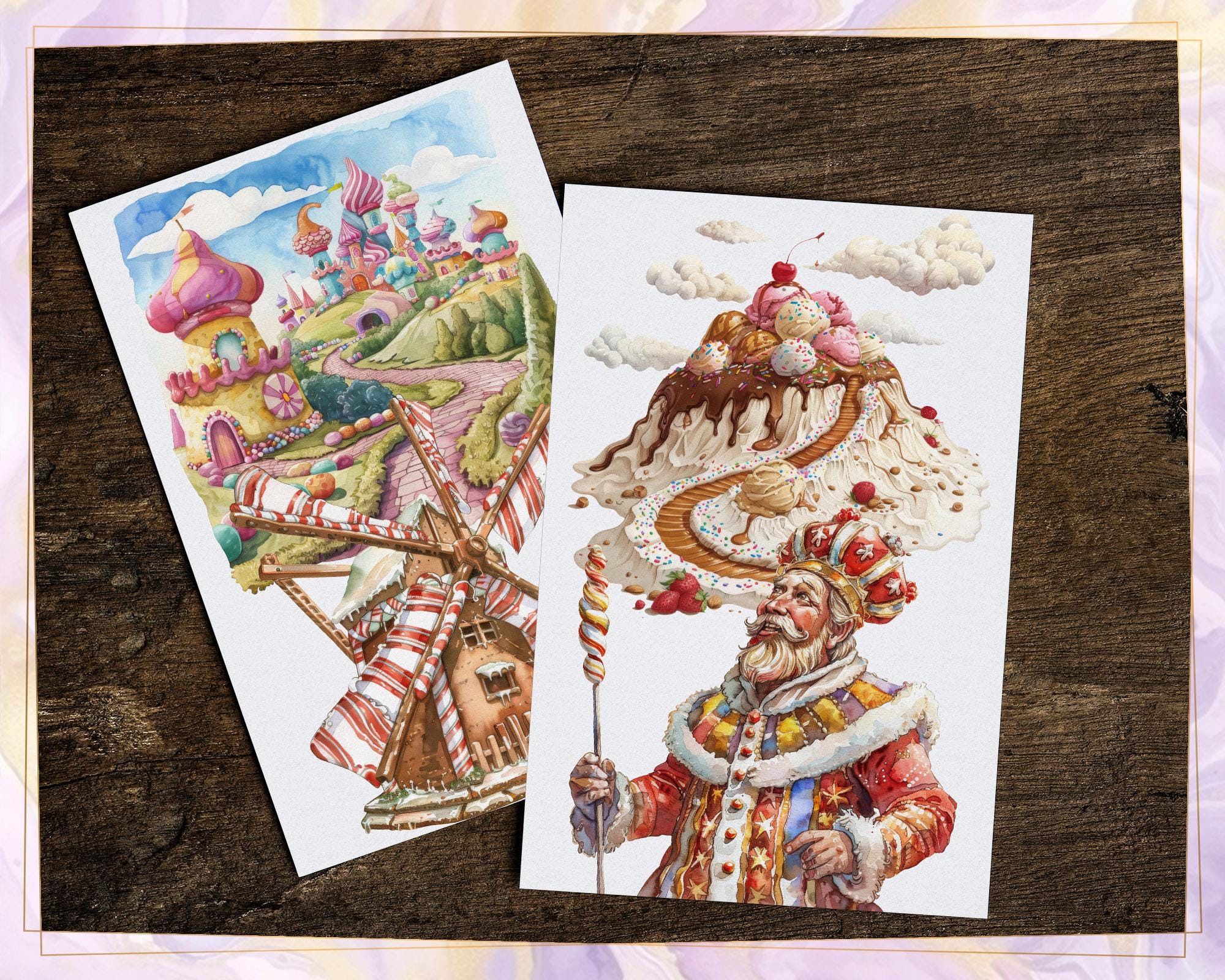 Candyland Illustrations. Cute, Colorful Scenery, Charming Fairytale ...