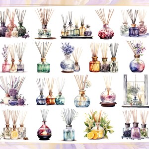 Diffuser Bottle Illustrations. Colorful Aromatic Fragrance Home ...