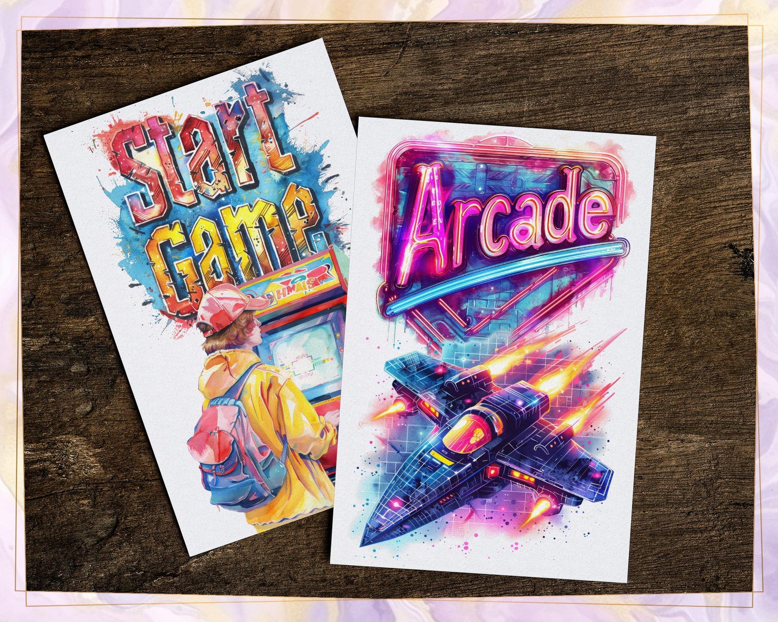 80's Arcade Illustrations. Pop Culture, Nostalgic Retro Old School Game ...