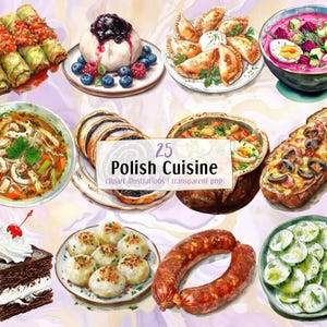 Polish Cuisine | PNG Clip Art Illustrations. Traditional Eastern ...