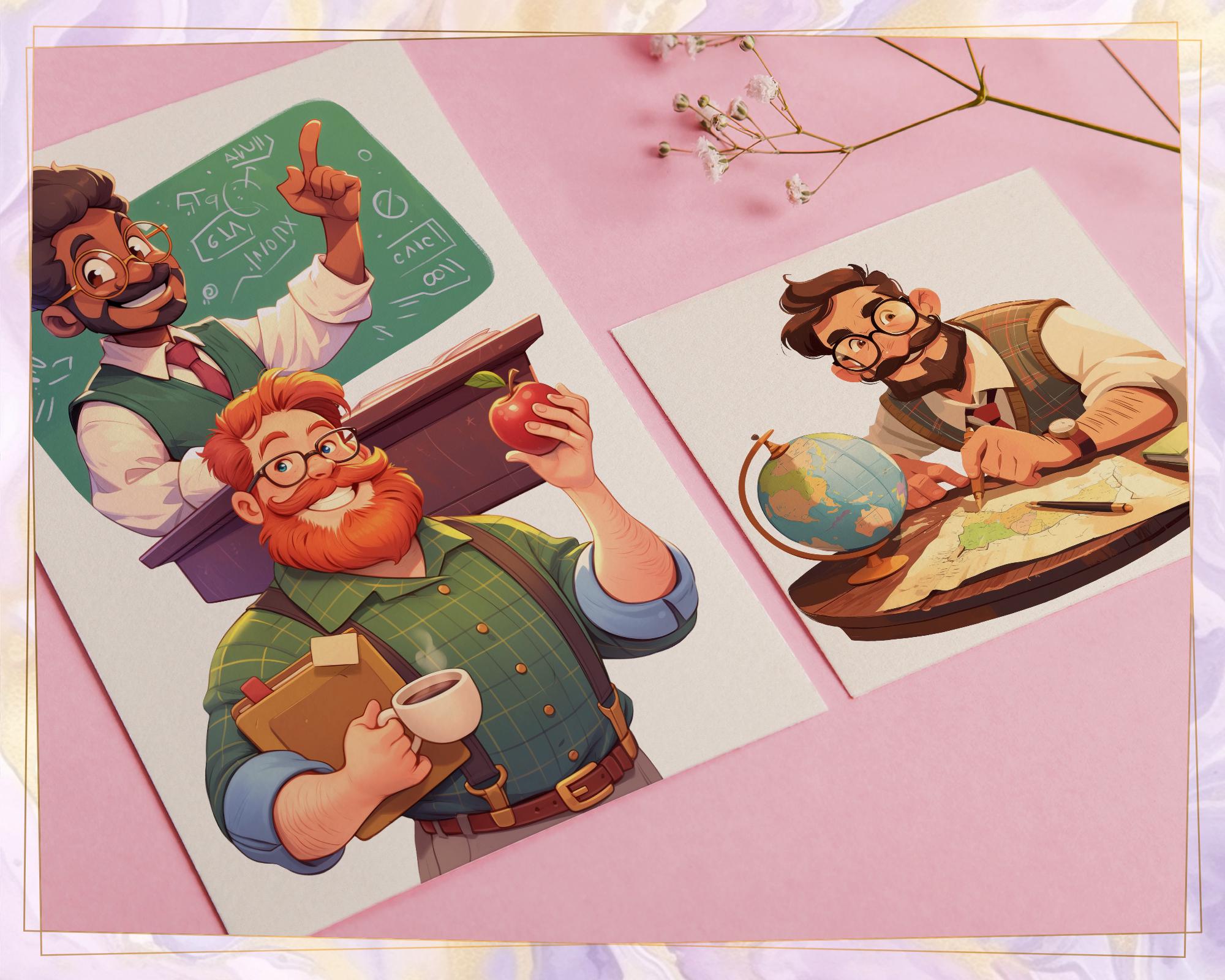 Cartoon Male Teacher Illustrations. School Teachers, Smart Men ...